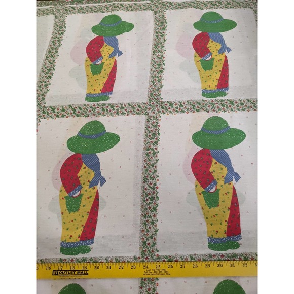 Office 36x88 Vintage Large Panel Cotton Fabric Sunbonnet Sue Sam